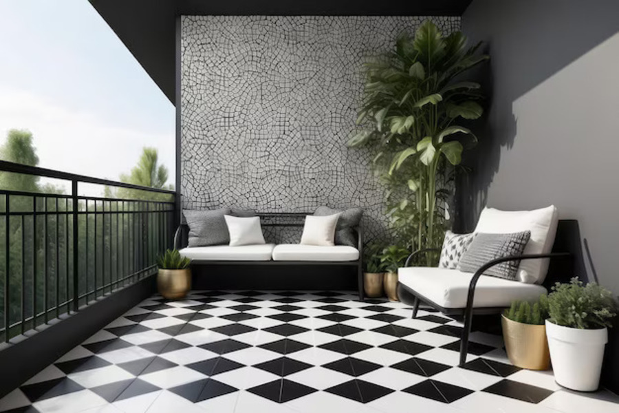 Balcony wall tiles store