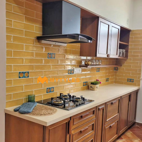 Mustard Color Kitchen Wall Tiles | MYTYLES