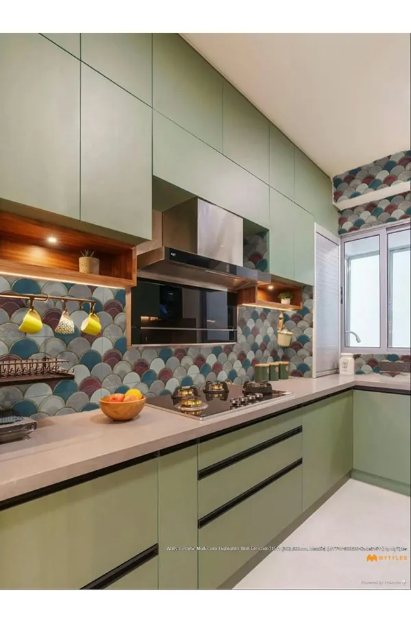 Multi-Color Geometric Glossy Ceramic Wall Tiles Vibrant & Modern Design