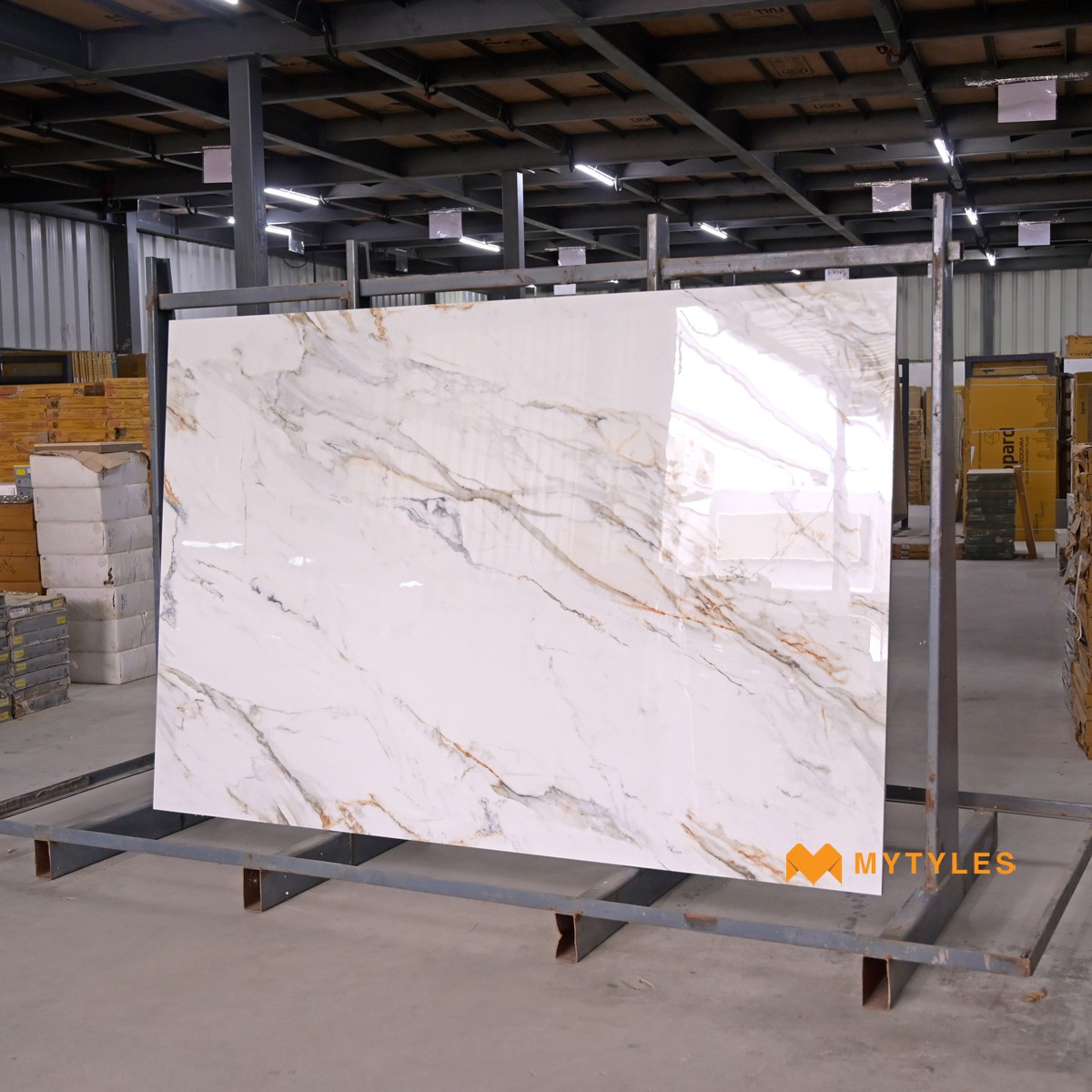 4x6 Feet Marble Design Slab Tile Glossy Finish | code33347