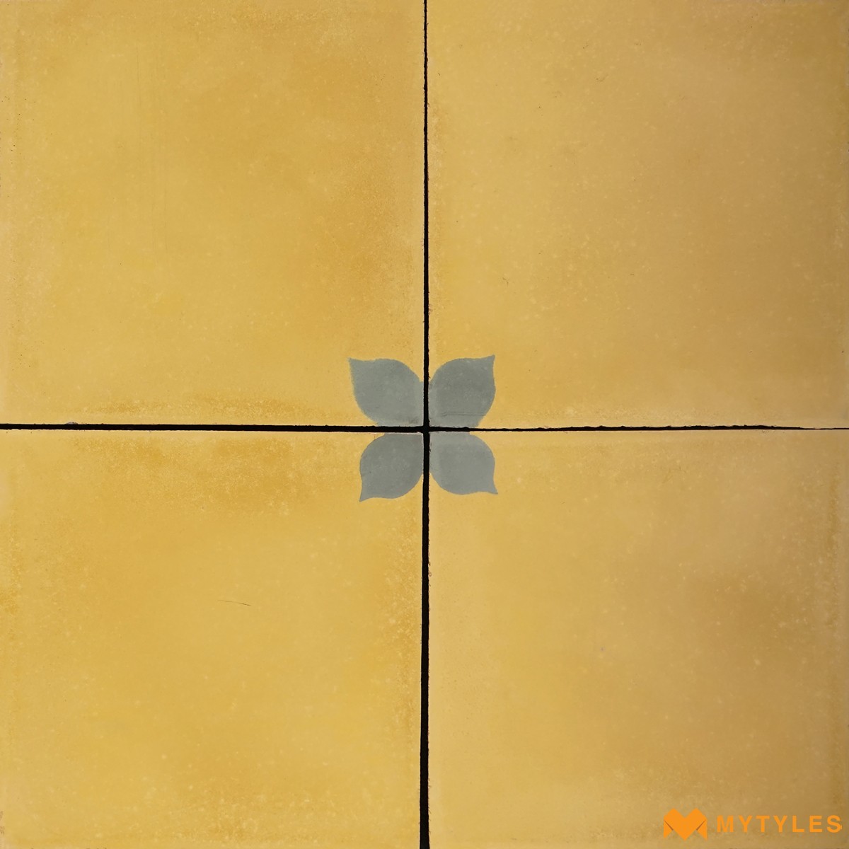 Buy Yellow 254x254mm Athangudi Tile Matt Finish for Floors & Walls ...