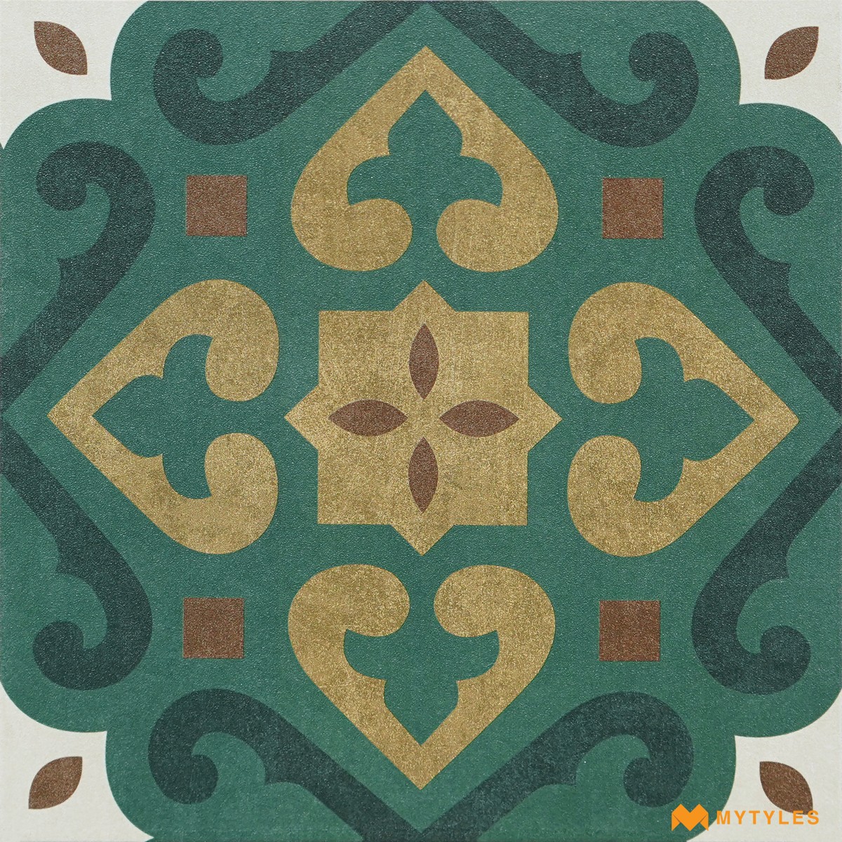 Buy 12x12 in Green Moroccan Tile code28411 Online
