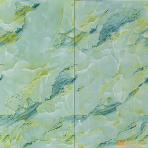 2x4 Feet Green Tile - Glossy Finish with Marble Design, Elegant Large ...