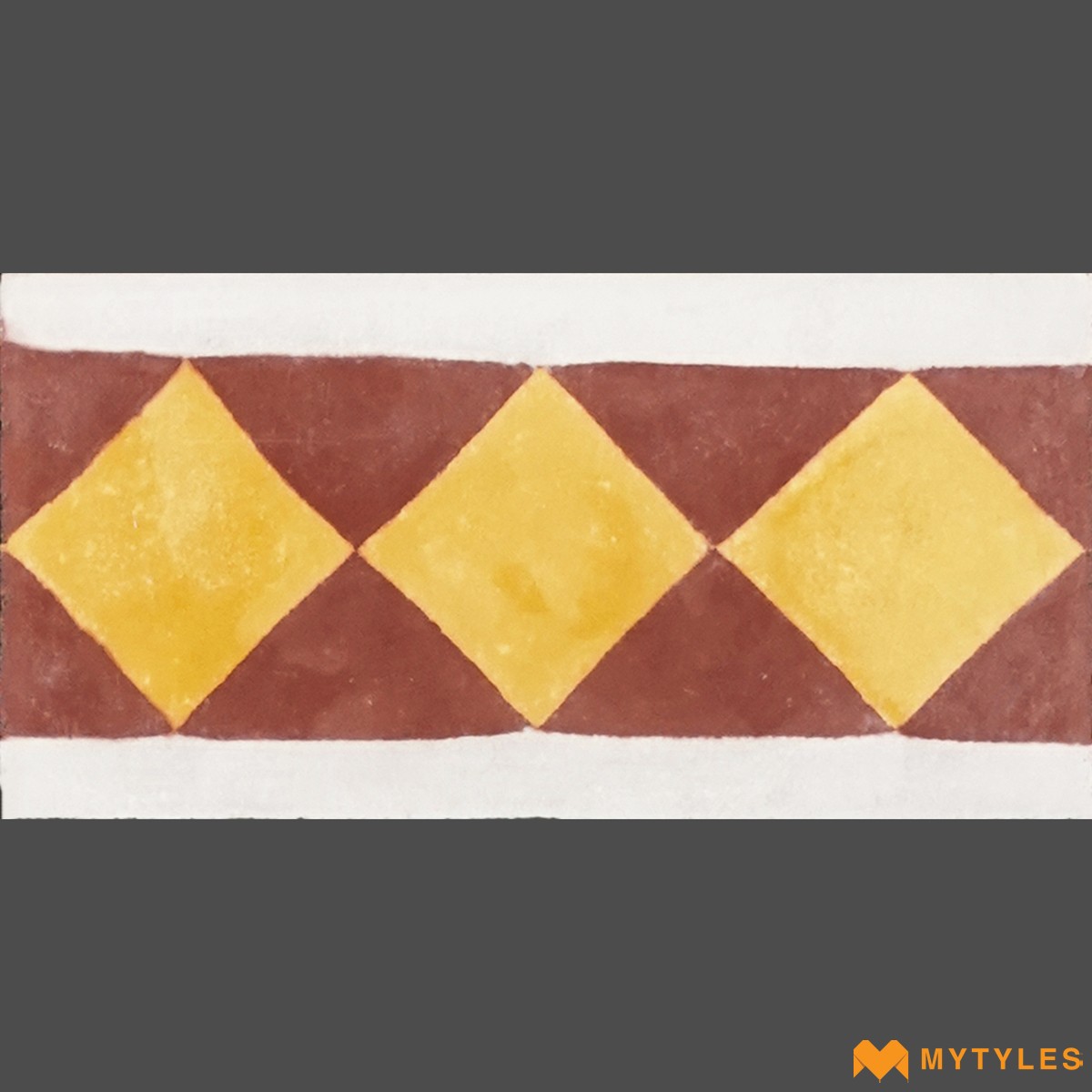 Buy Red Athangudi Tile Matt Finish 127x254mm for Floors & Walls | Code30404
