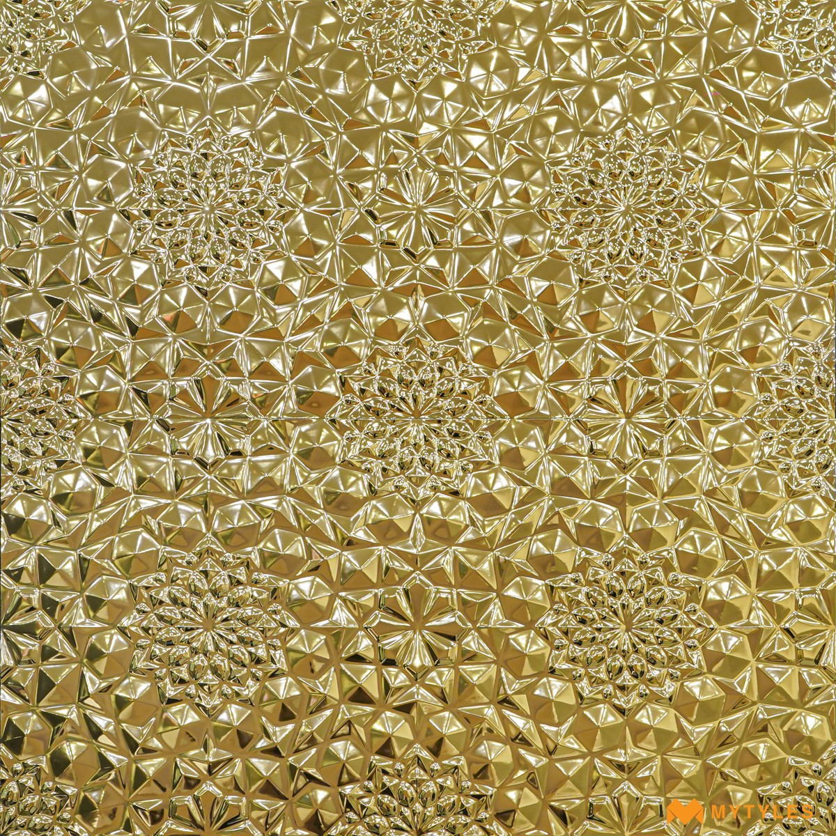 Buy 1x2 ft Metallic Golden Wall Tile Code312614 Online | Mytyles