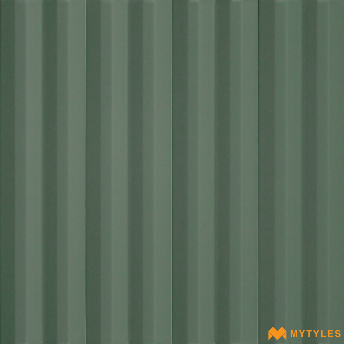 Buy Green 75x300mm Ceramic Fluted Wall Tile | Code22883