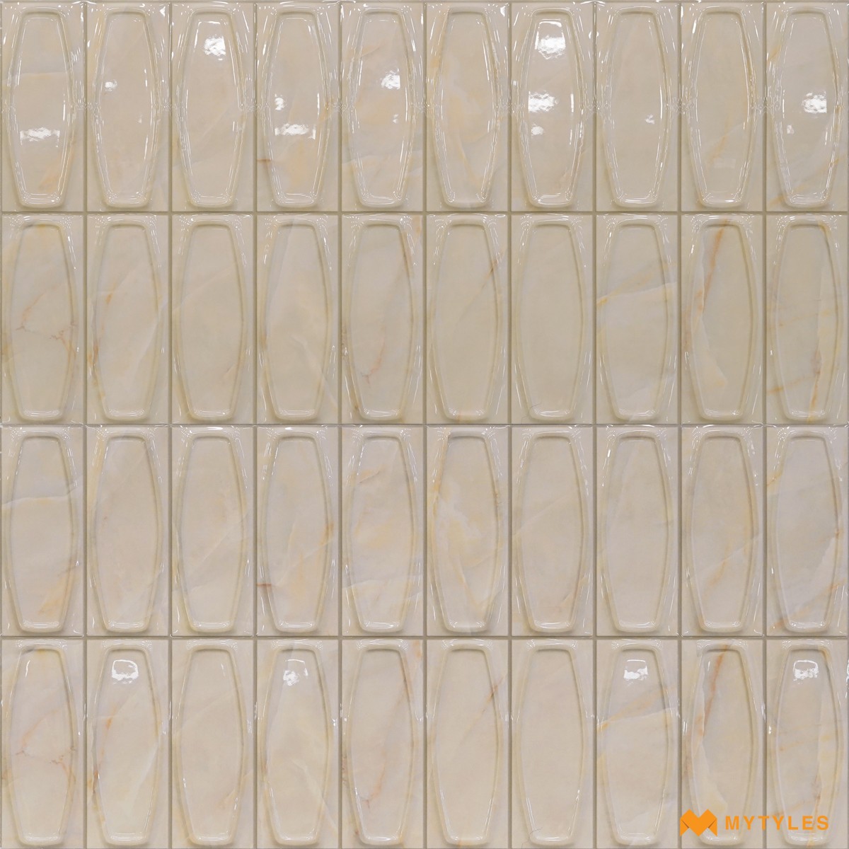 Buy 1x2 Feet Ceramic Geometric Tile Code28440HL3 Online | MyTyles