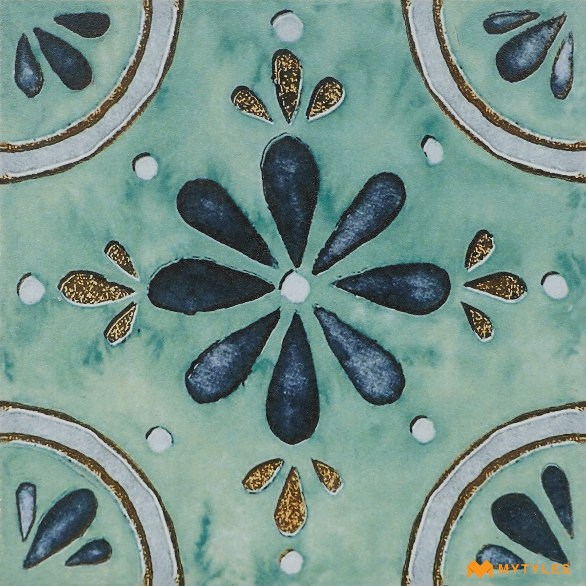 Buy Green Moroccan Tile Code24351 - 1x1 Ft, Matt | MyTyles