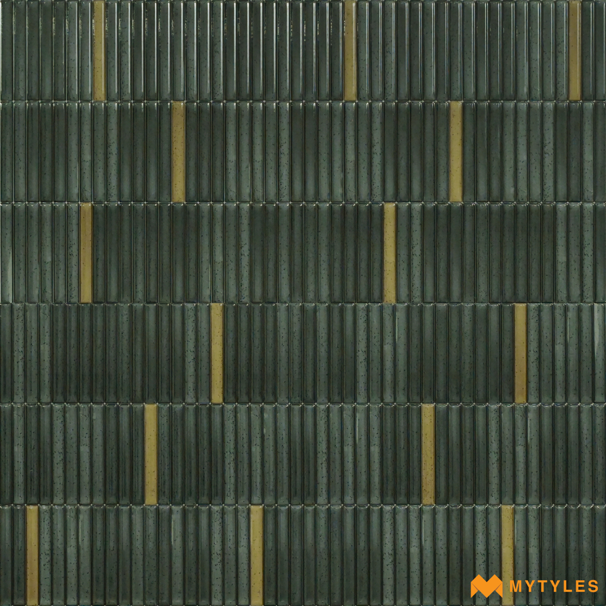 Buy Black Kit Kat Mosaic Wall Tile 300x600mm Glossy Finish | Code25338