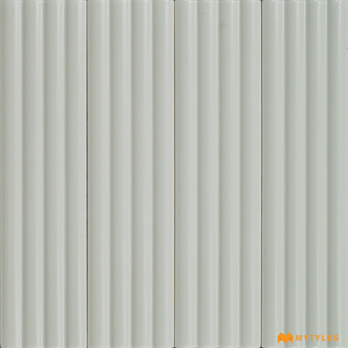 Buy 3x12 in White Fluted Wall Tile Code24983 Online
