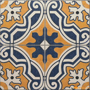 Buy 1x1 ft Web Orange Moroccan Ceramic Matt Tile Code21353 | MyTyles