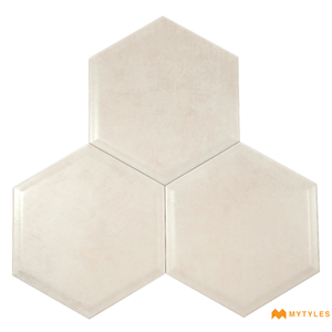 Buy 10 x 12 inch ceramic Hexagon Tile code18266 | ivory